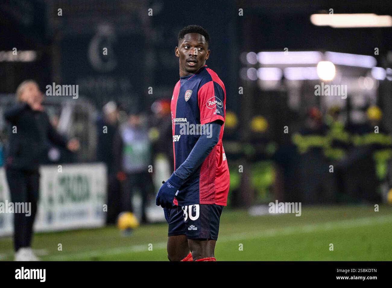 Cagliari, Italy. 03rd Feb, 2025. Kingstone Mutandwa of Cagliari Calcio ...