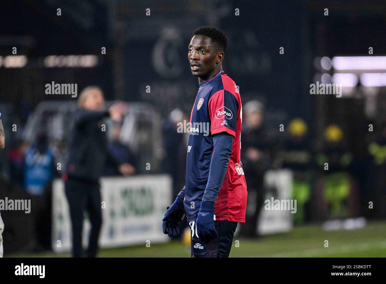 Cagliari, Italy. 03rd Feb, 2025. Kingstone Mutandwa of Cagliari Calcio ...