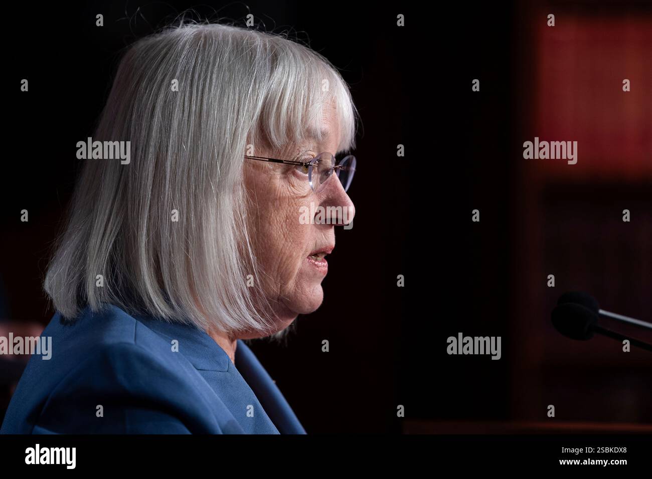 Sen. Patty Murray (D-Wash.) speaks during a press conference on Elon ...
