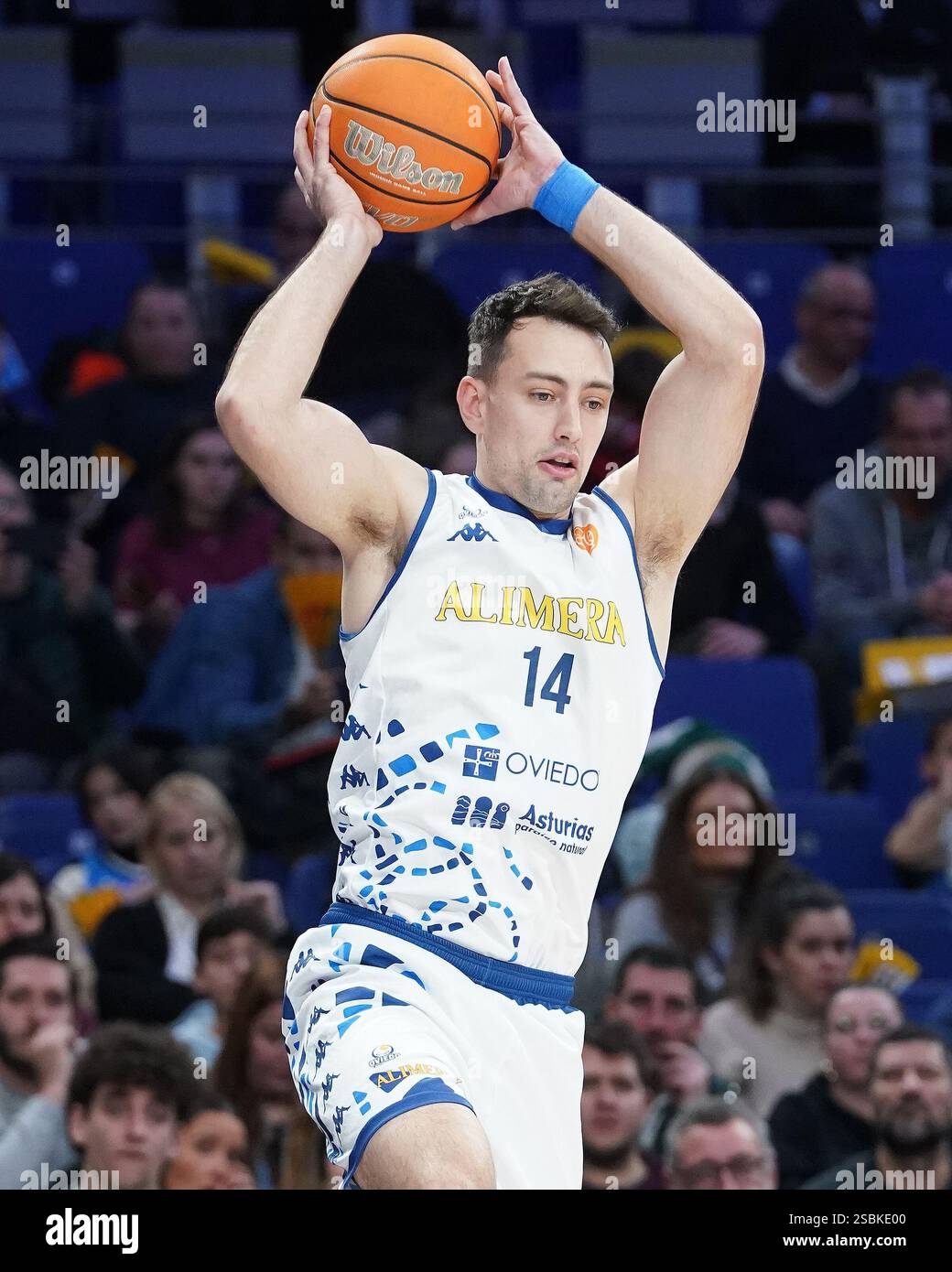 Madrid, Spain. 02nd Feb, 2025. Alimerka Oviedo Baloncesto's Mikel Sanz ...