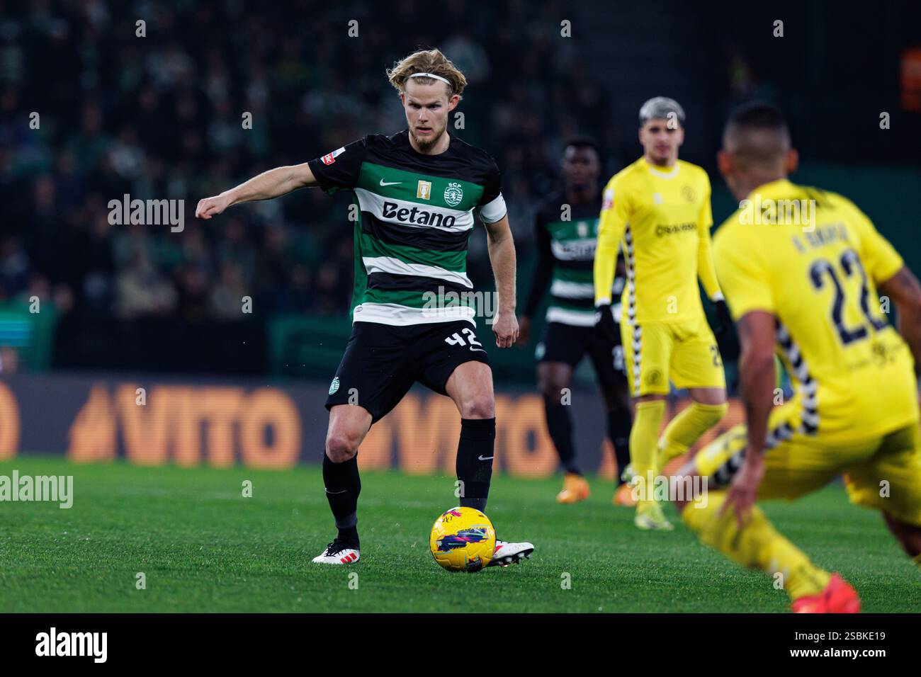 Morten Hjulmand seen during Liga Portugal game between teams of ...