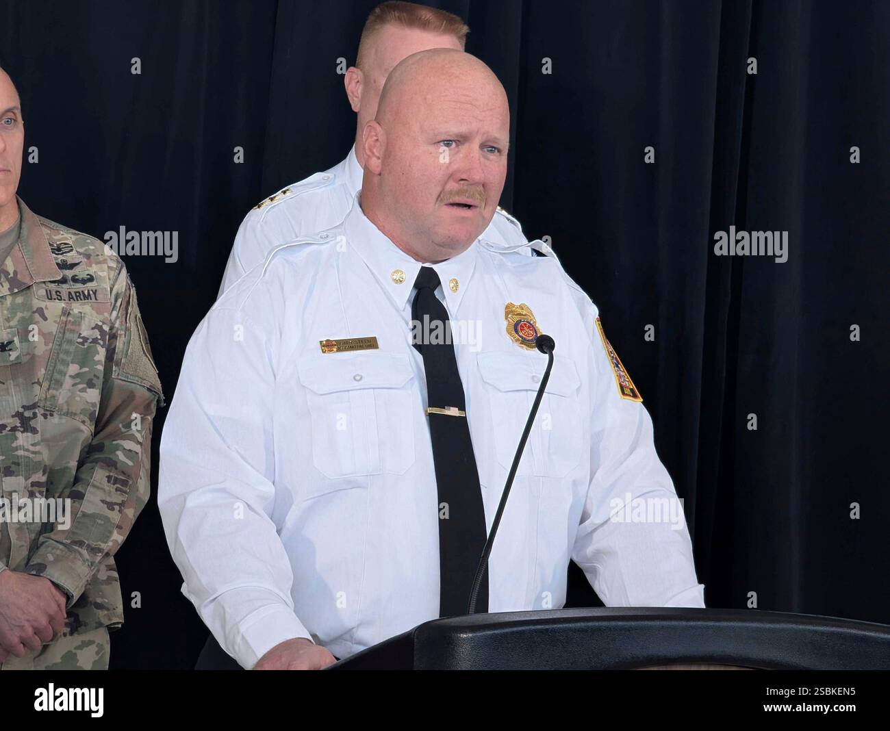 D.C. Fire and EMS Assistant Chief Gary Steen speaks during a news ...