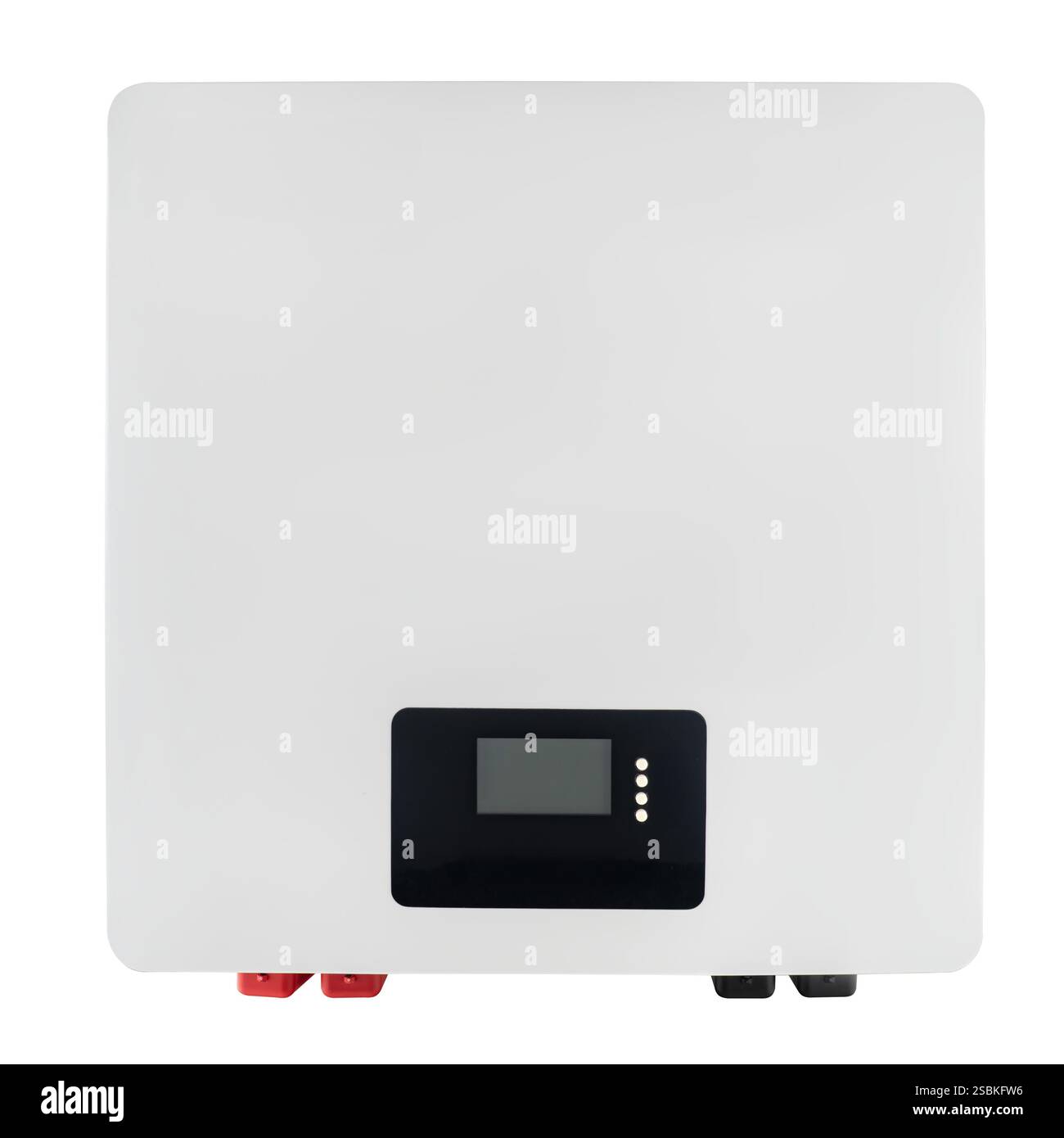 Battery for solar panels on a white background in insulation Stock ...