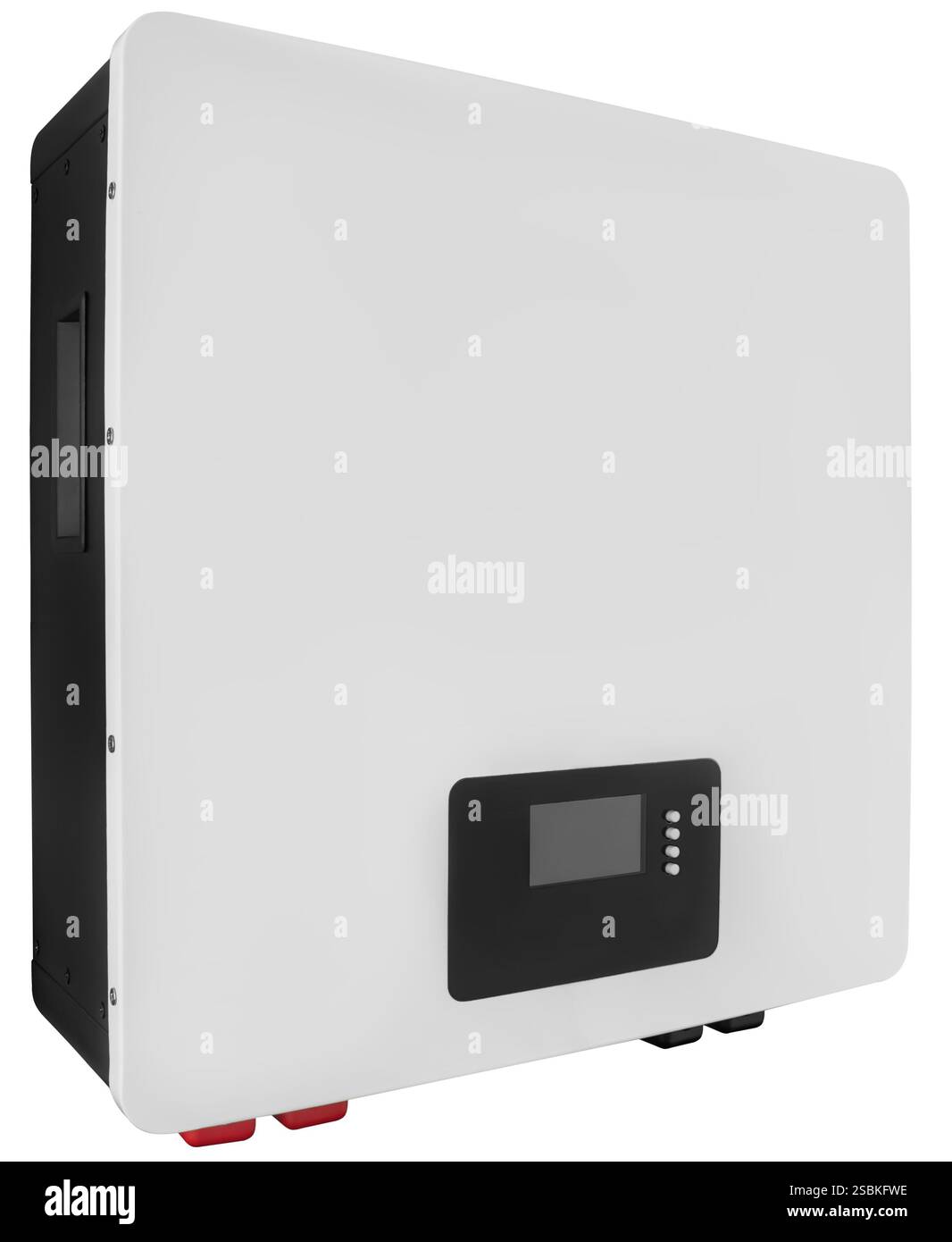 Lithium-ion battery for solar panels on a white background in ...