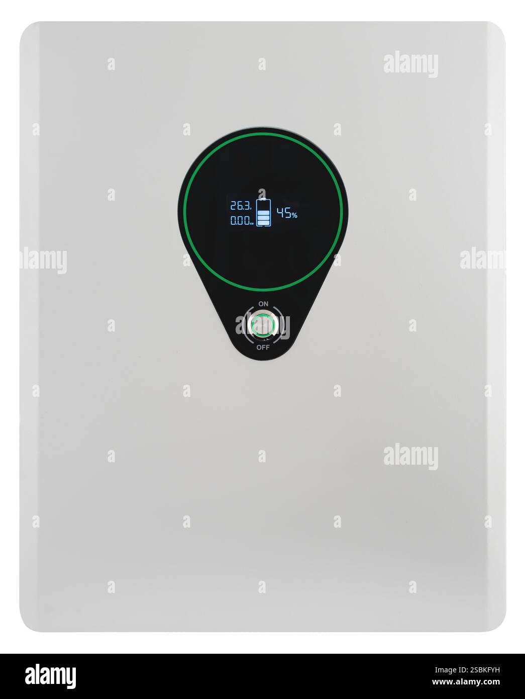 Battery for solar panels on white background in insulation Stock Photo ...