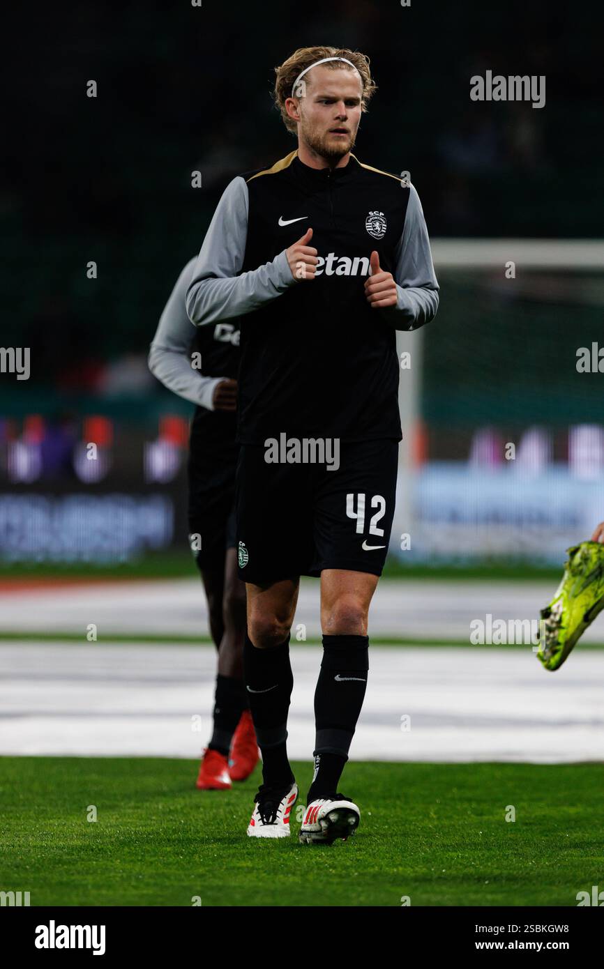 Morten Hjulmand seen during Liga Portugal game between teams of ...