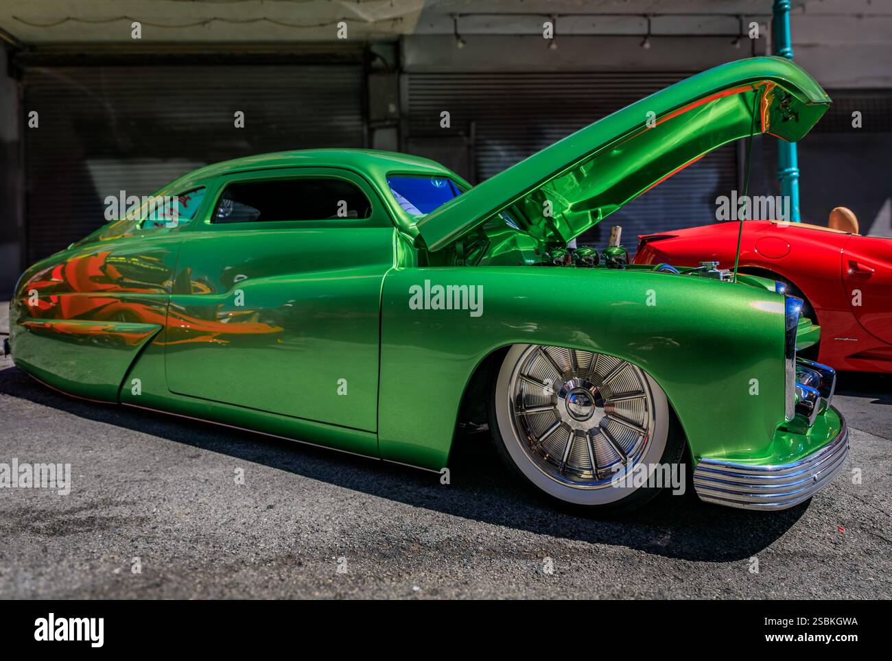San Francisco, USA - September 24, 2022: A green 1949 Mercury Eight ...
