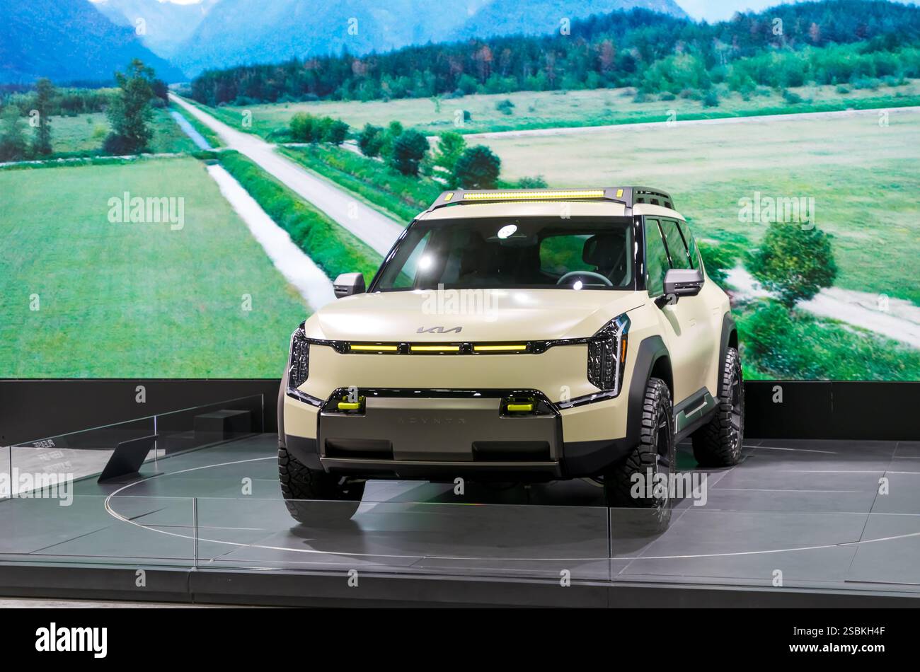 Detroit, Michigan, USA - January 16, 2025: Kia EV9 Advntr concept at ...