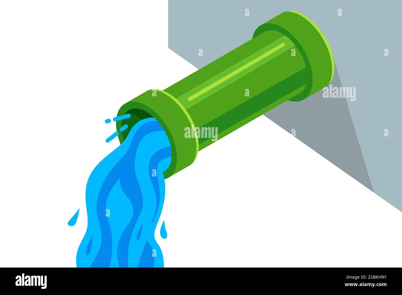 clean water flows from the pipe. flowing water Stock Vector Image & Art - Alamy