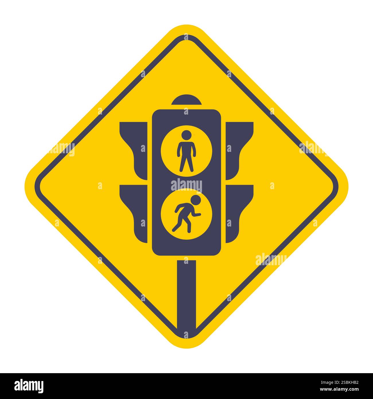 Small two-color road traffic light. Road infrastructure illustration ...