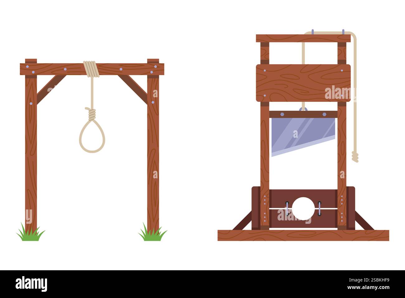 Execute a criminal for his crimes. The executioner and the guillotine ...