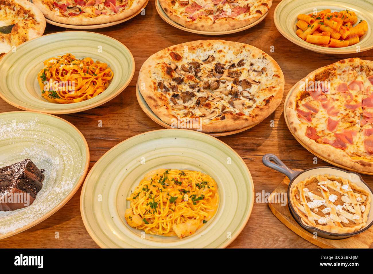 A table full of typical Italian dishes Stock Photo - Alamy