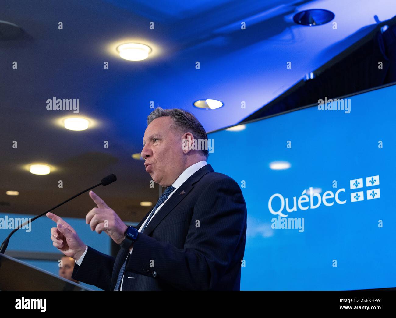 Montreal, Canada. 03rd Feb, 2025. Quebec Premier Francois Legault ...