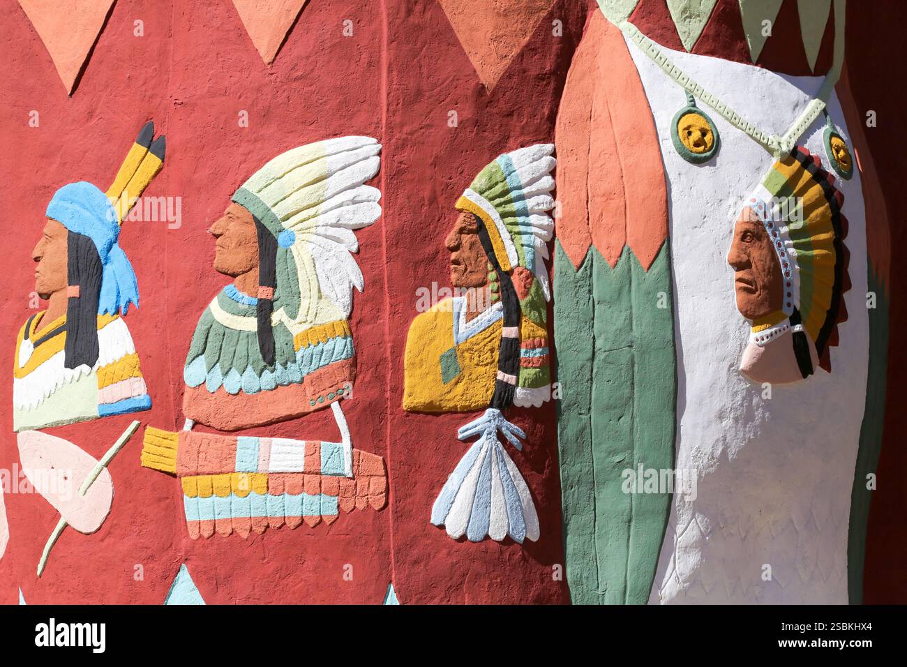 Ed Galloway's Totem Pole Park in Chelsea, Oklahoma Stock Photo - Alamy