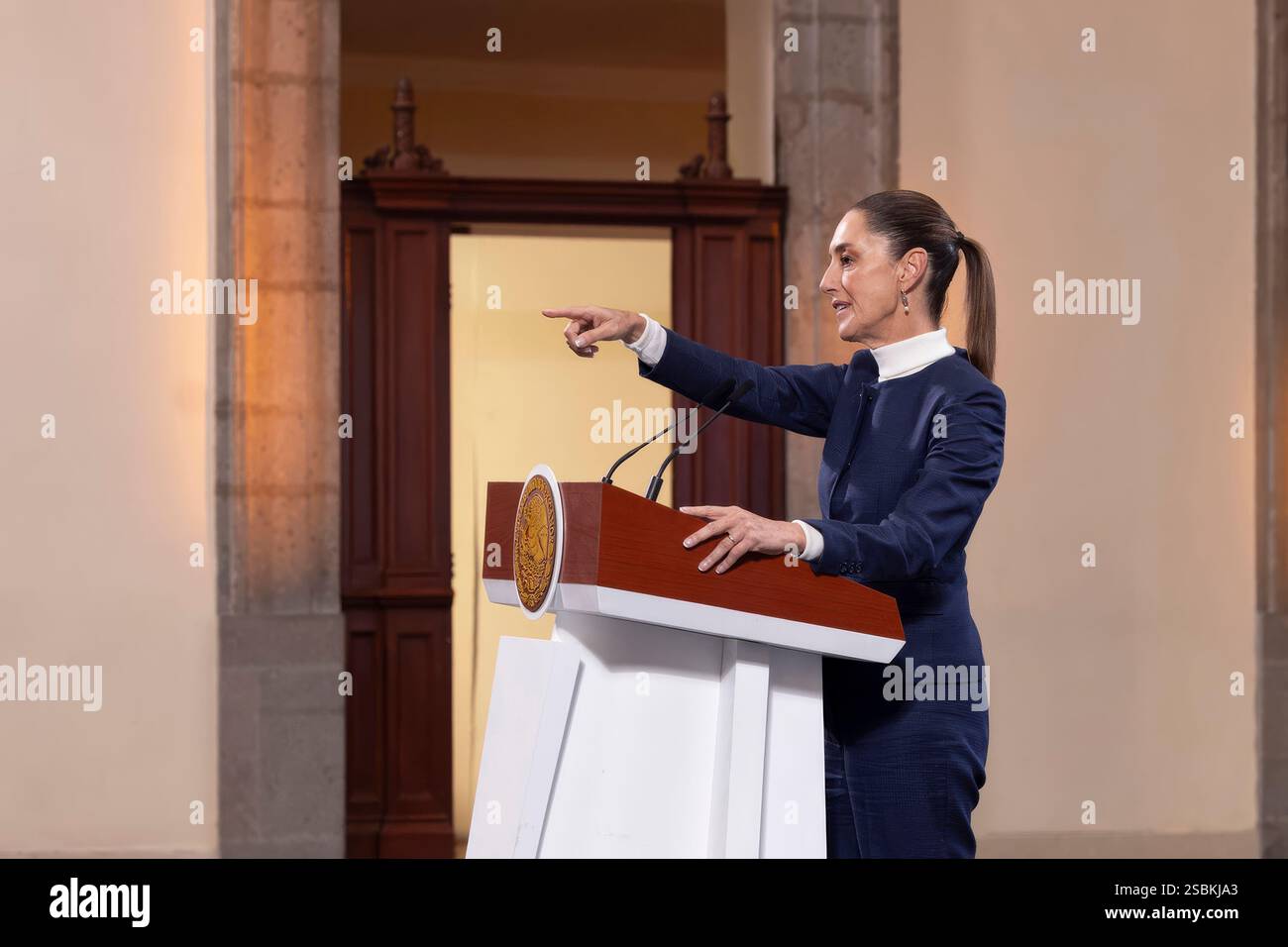 Mexico City, Mexico. 03rd Feb, 2025. Mexican President Claudia ...