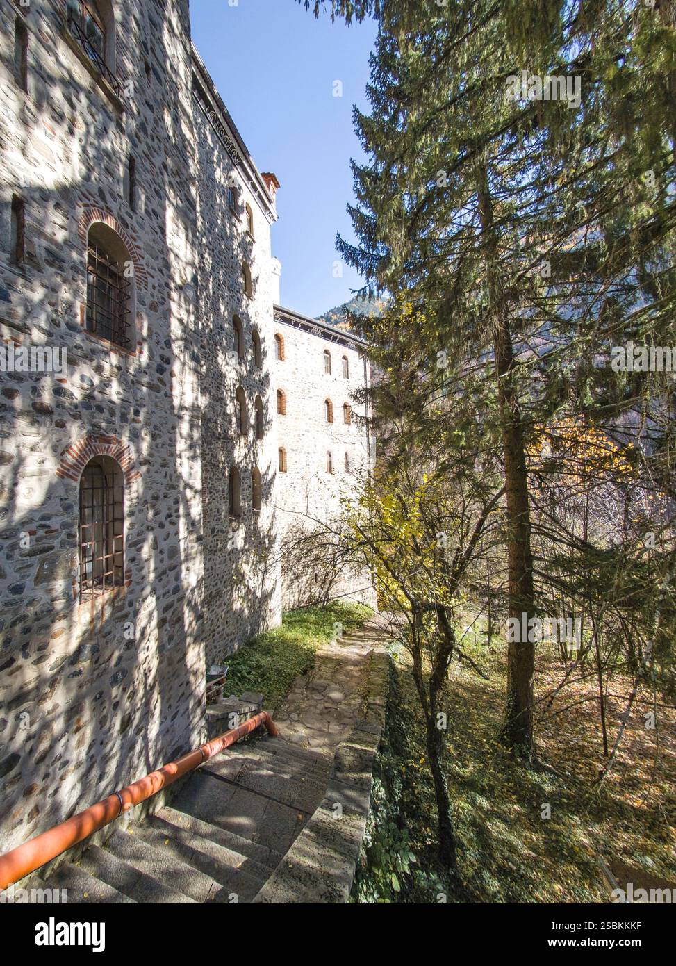 Autumn view of Orthodox Monastery of Saint Ivan (John) of Rila (Rila ...