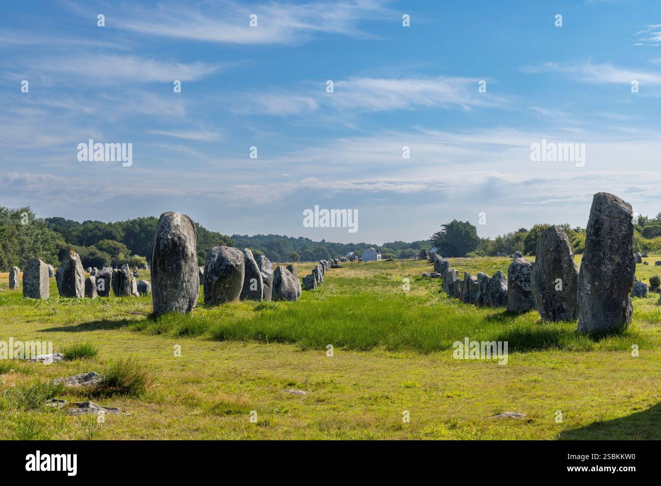 Standing stones (or menhirs) in Carnac, Morbihan, Brittany, France ...