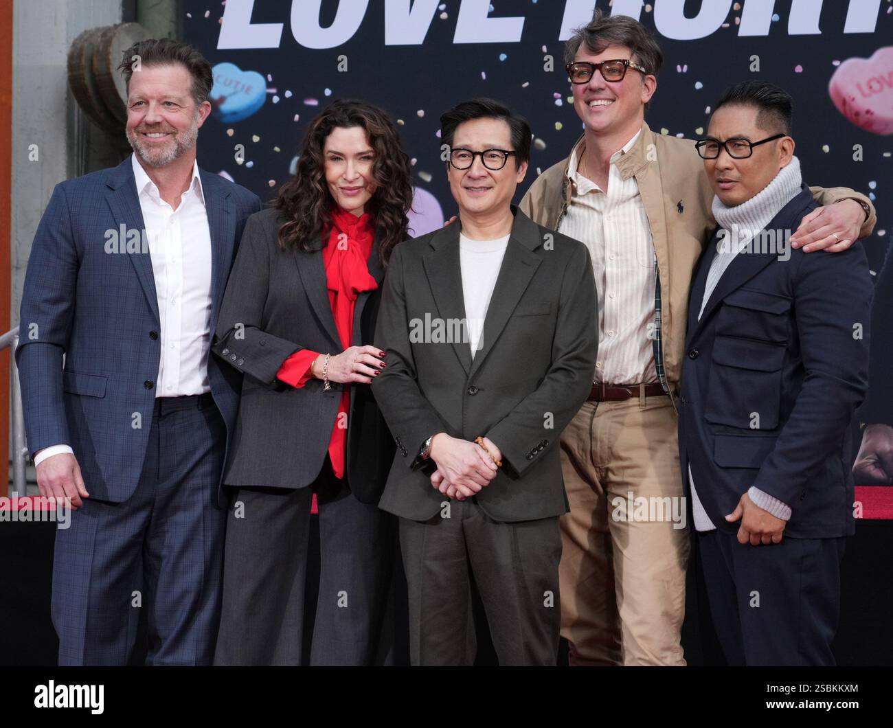 Los Angeles, USA. 03rd Feb, 2025. (L-R) David Leitch, Kelly McCormick, Ke Huy Quan, Guy Danella ...