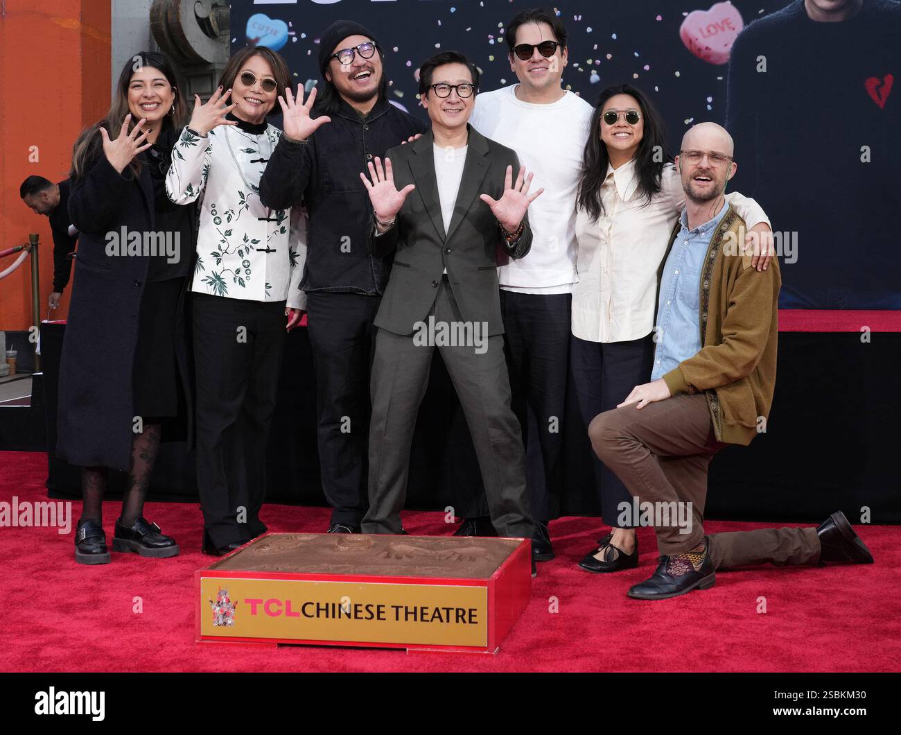Los Angeles, USA. 03rd Feb, 2025. (L-R) Guest, Echo Quan, Daniel Kwan ...
