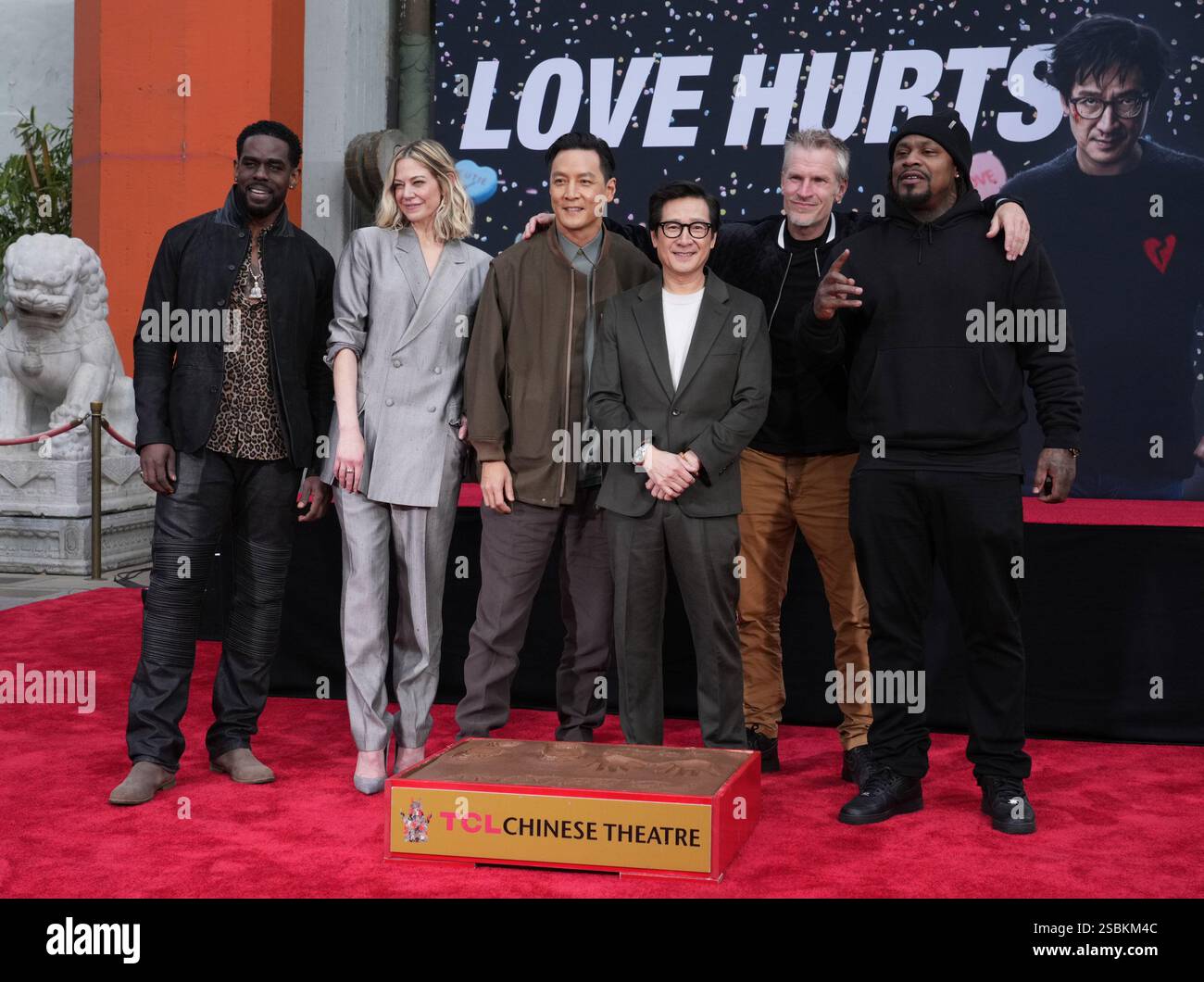 Los Angeles, USA. 03rd Feb, 2025. (L-R) LOVE HURTS Cast - Mustafa ...