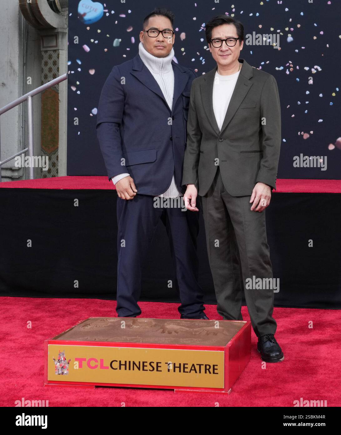 Los Angeles, USA. 03rd Feb, 2025. (L-R) Jonathan Eusebio and Ke Huy Quan at the Ke Huy Quan Hand ...