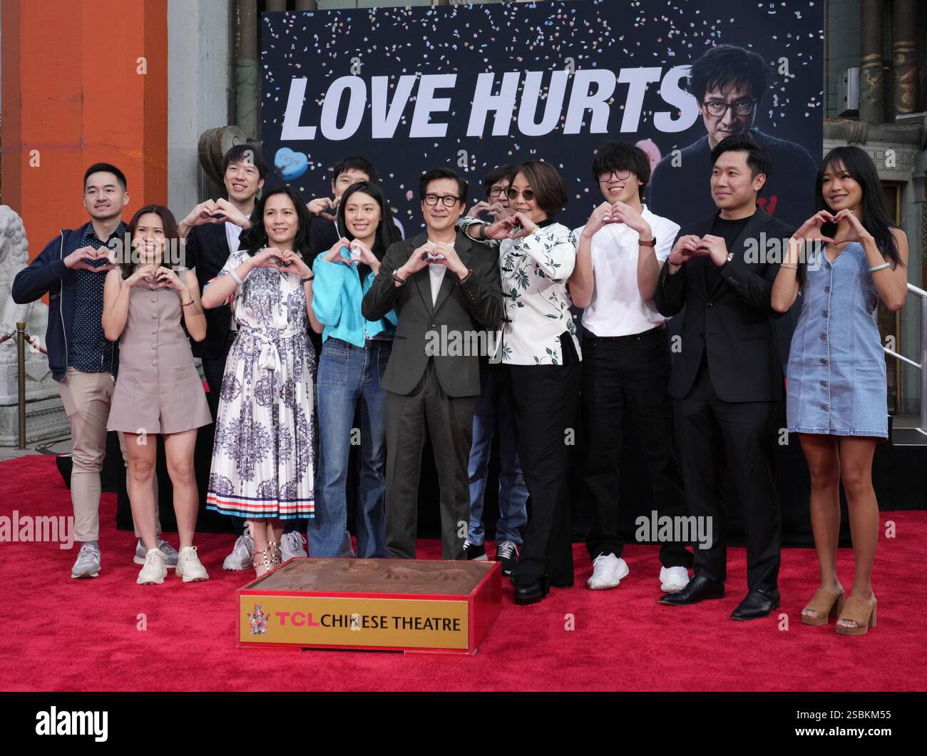 Los Angeles, USA. 03rd Feb, 2025. Ke Huy Quan, Echo Quan and Family at the Ke Huy Quan Hand ...