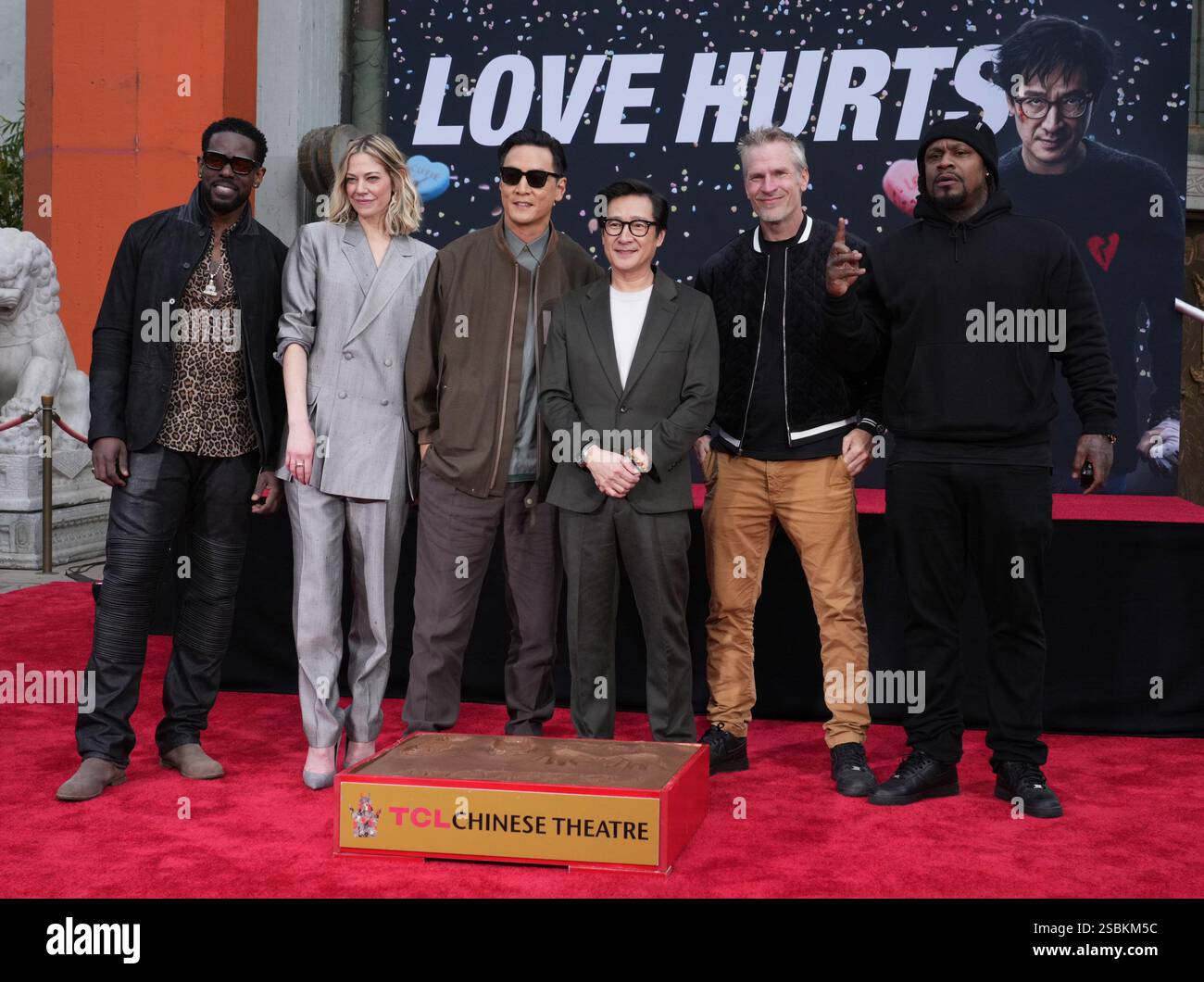 Los Angeles, USA. 03rd Feb, 2025. (L-R) LOVE HURTS Cast - Mustafa ...