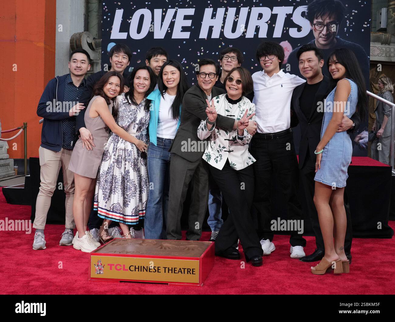 Los Angeles, USA. 03rd Feb, 2025. Ke Huy Quan, Echo Quan and Family at the Ke Huy Quan Hand ...