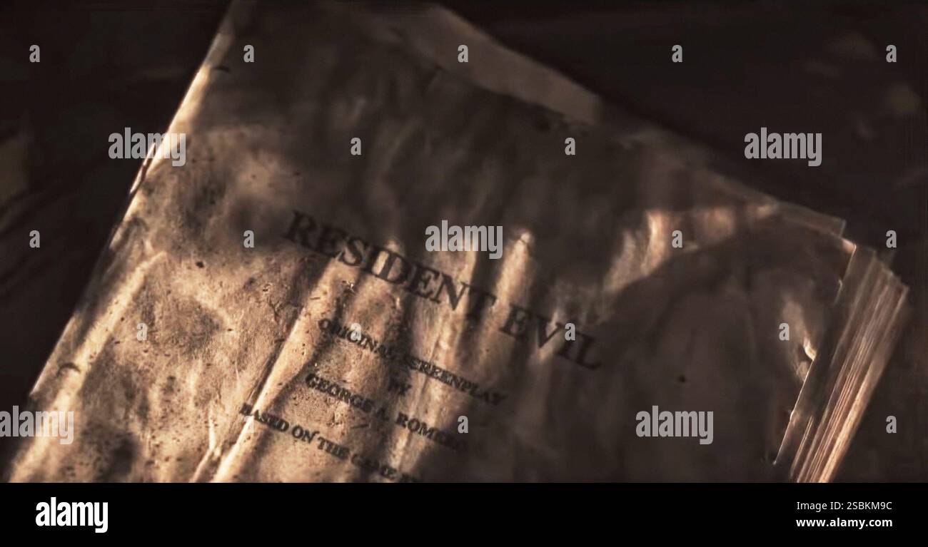GEORGE A. ROMERO'S RESIDENT EVIL, Resident Evil script by George A ...