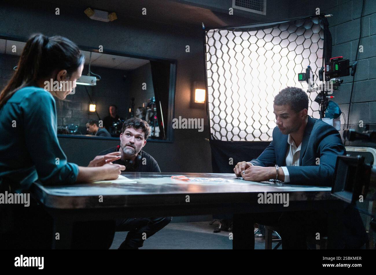 HEART EYES, from left: Jordana Brewster, director Josh Ruben, Mason ...