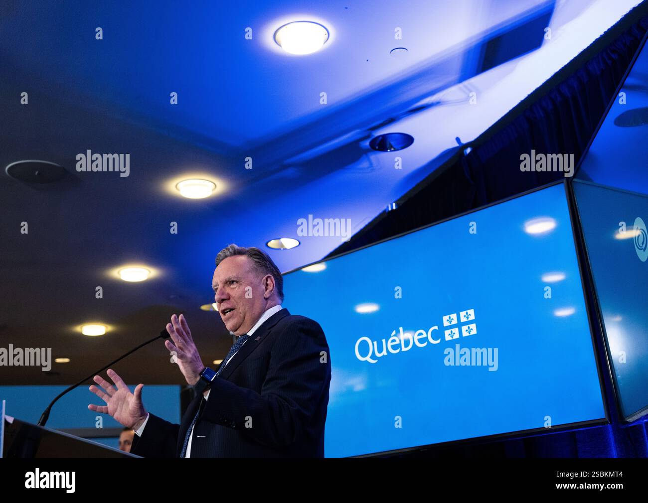 Montreal, Canada. 03rd Feb, 2025. Quebec Premier Francois Legault ...