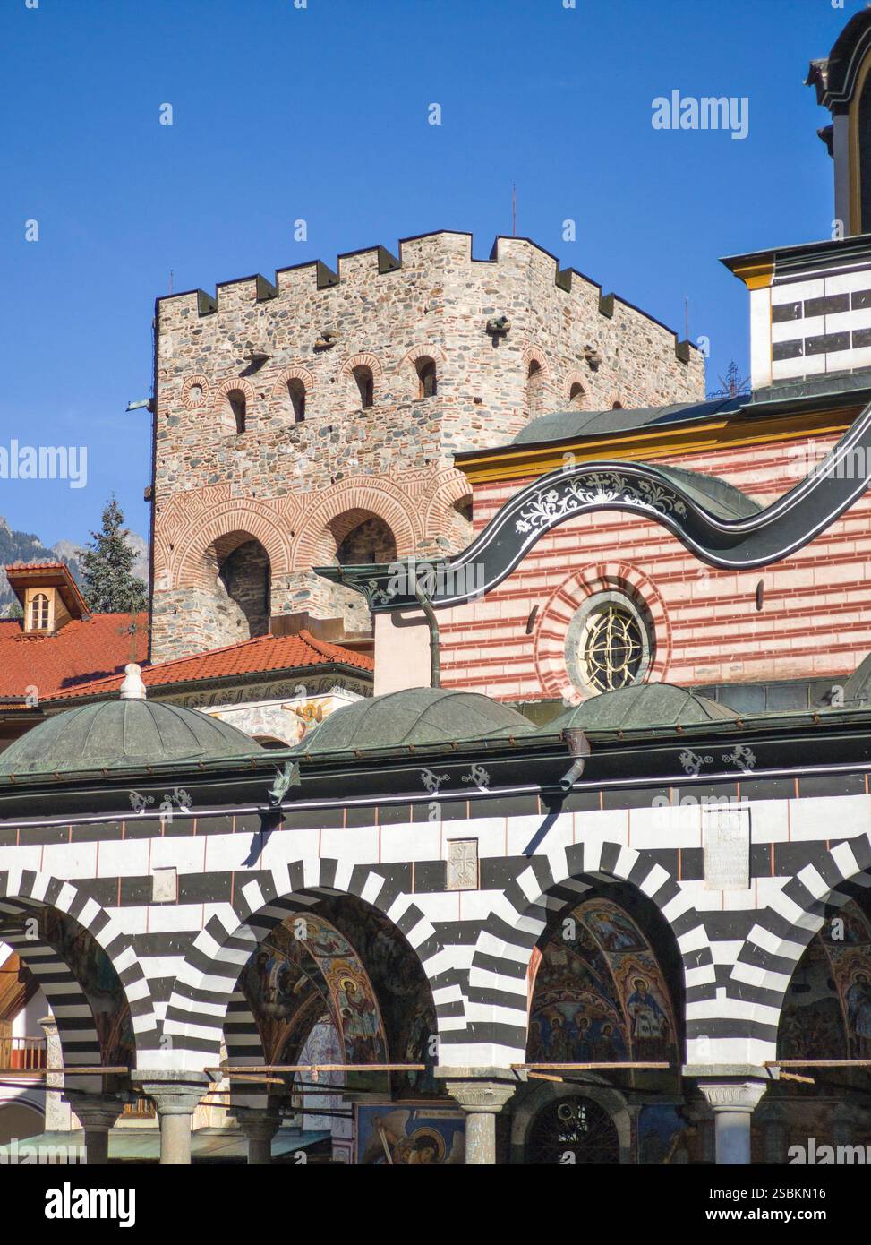Autumn view of Orthodox Monastery of Saint Ivan (John) of Rila (Rila ...