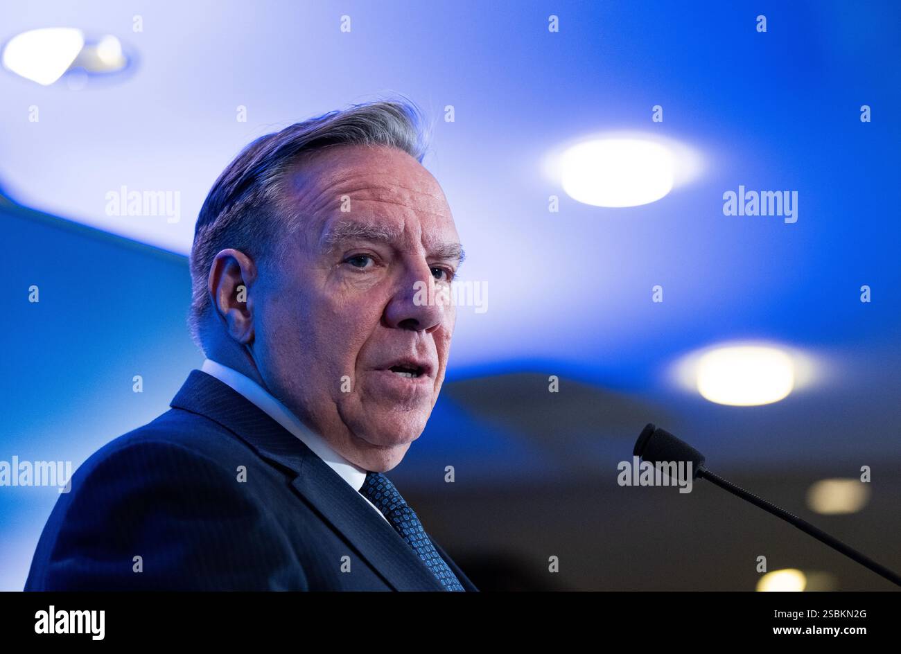 Montreal, Canada. 03rd Feb, 2025. Quebec Premier Francois Legault ...