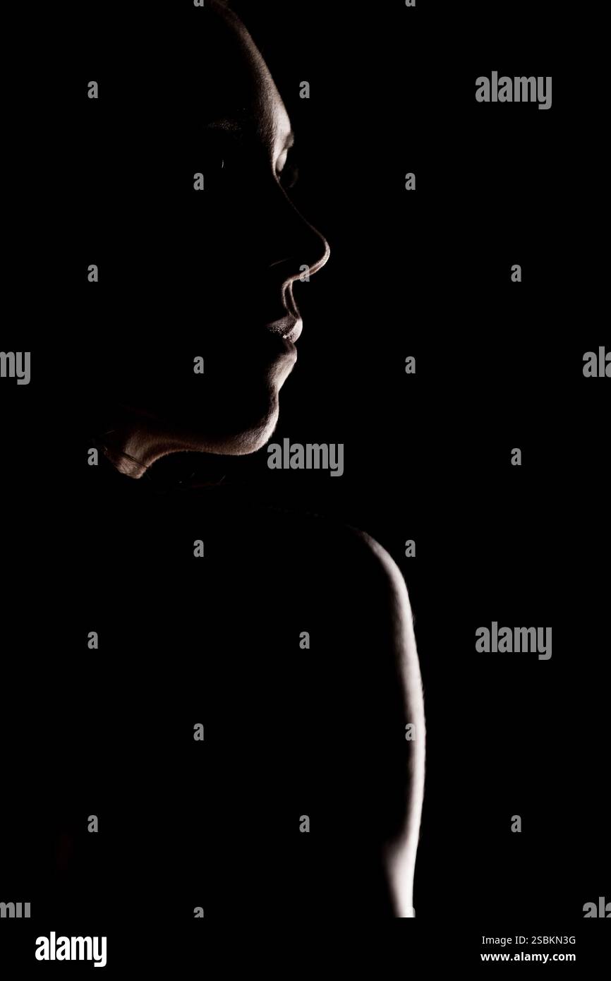 Striking side profile portrait person hi-res stock photography and ...