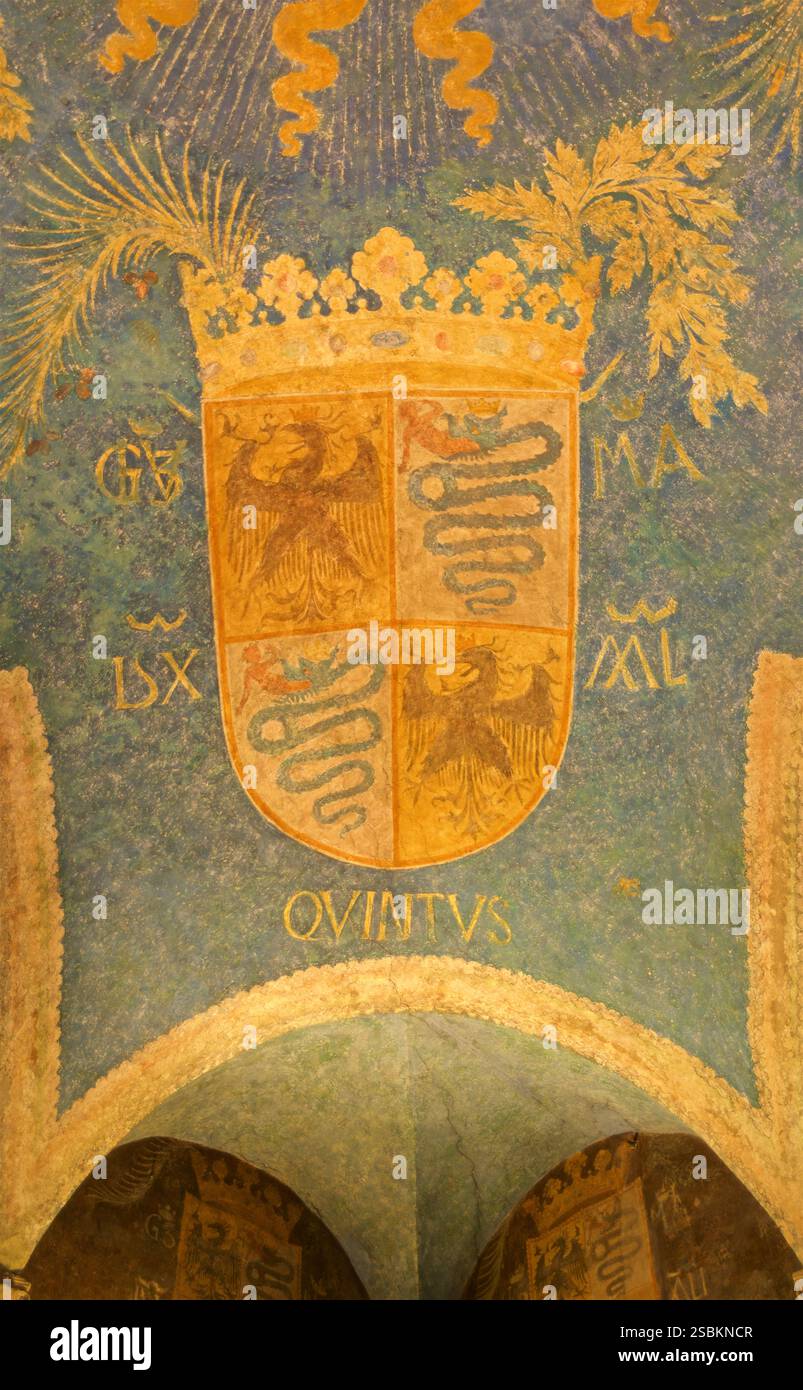 Coat of Arms of the Duchy of Milan / The House of Sforza painted ot he ...