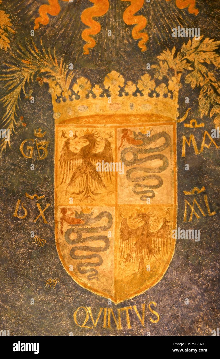 Coat of Arms of the Duchy of Milan / The House of Sforza painted ot he ...