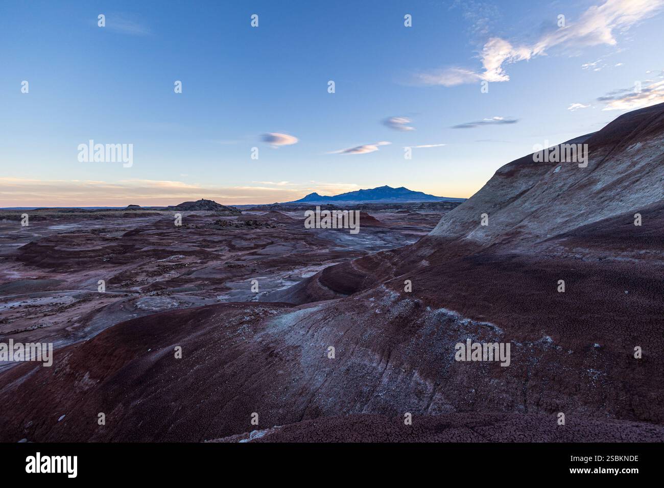 Beautiful otherworldly Bentonite Hills of Utah during the sunset or ...