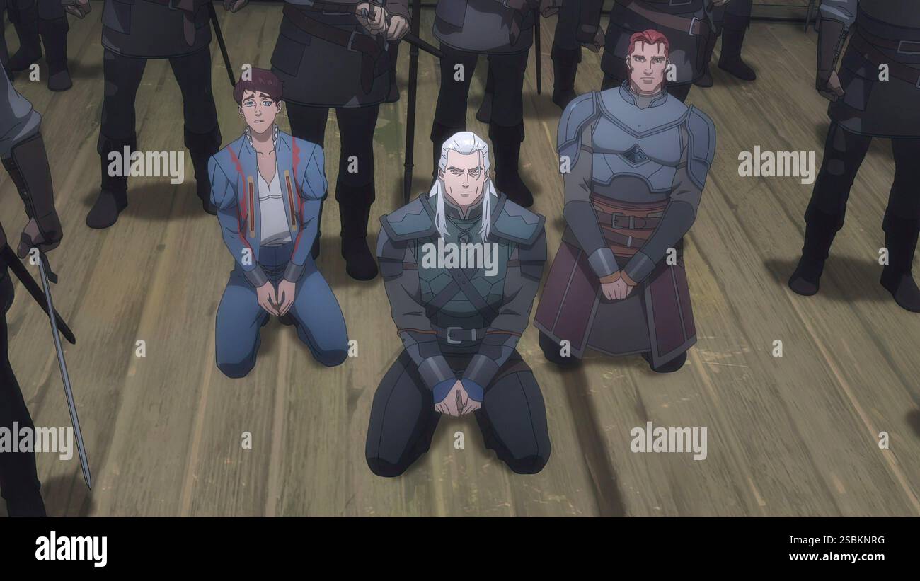 THE WITCHER: SIRENS OF THE DEEP, Jaskier (left, voice: Joey Batey ...