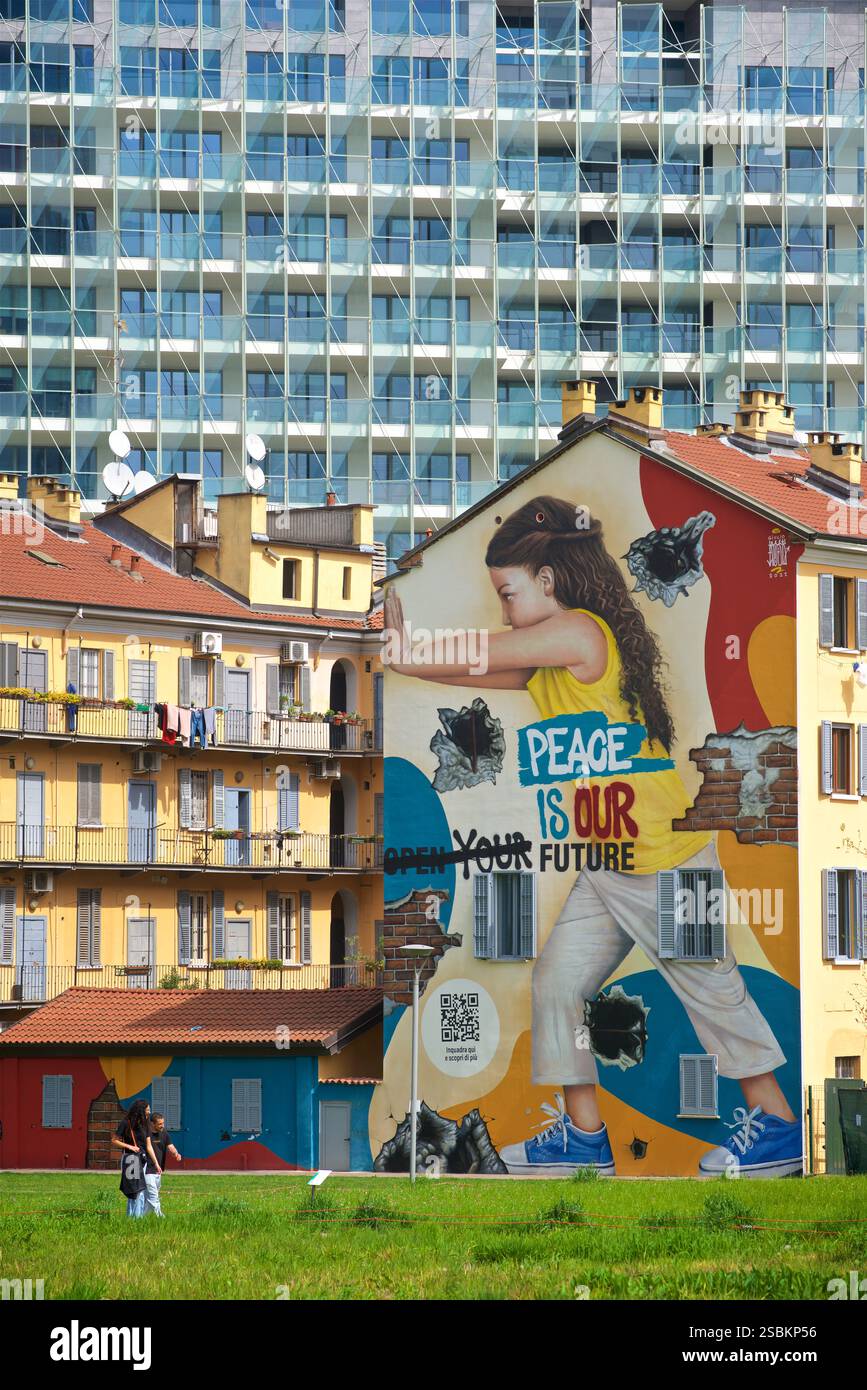 Mural on redeveloped local housing created by the artist Rosk for ...