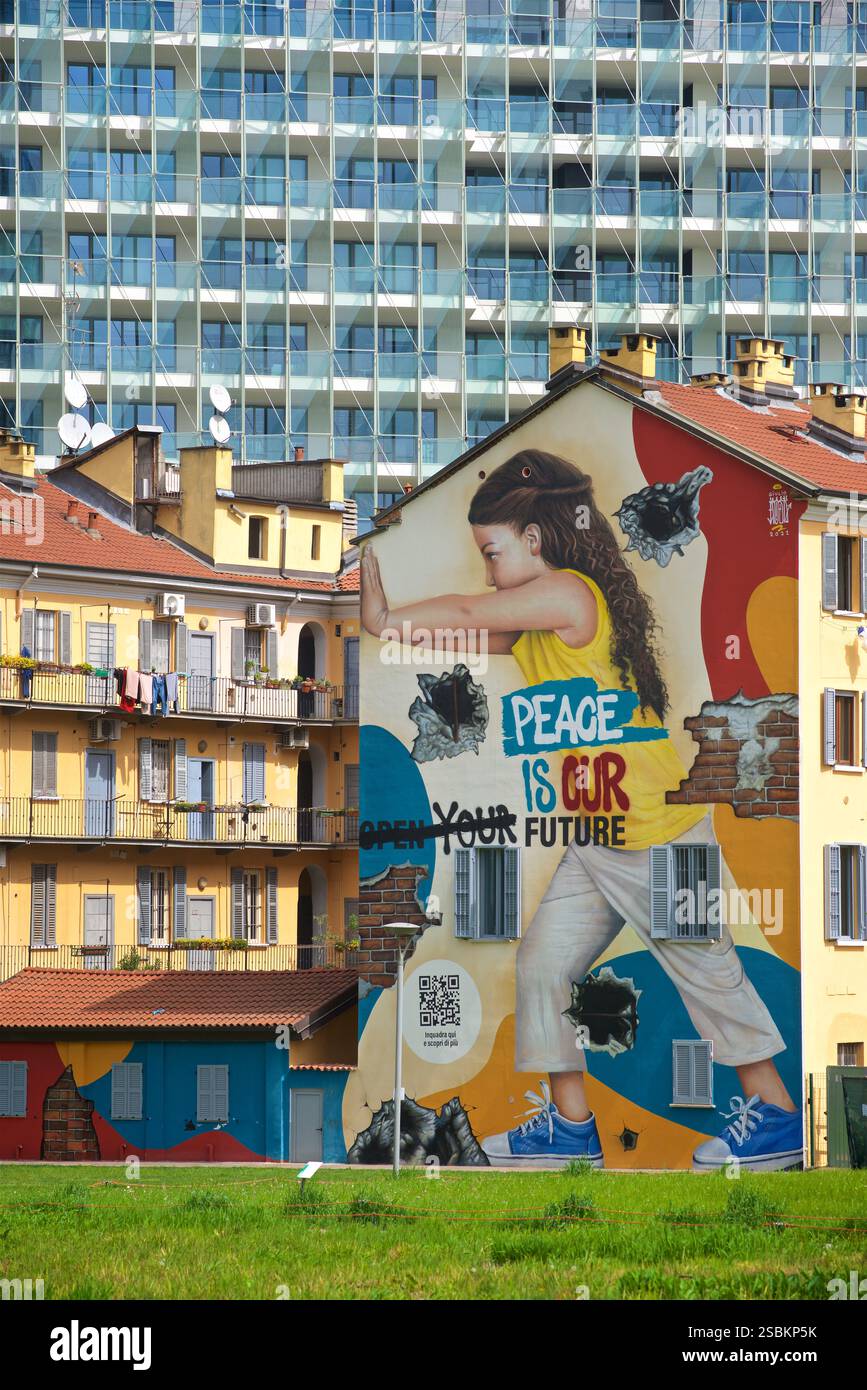 Mural on redeveloped local housing created by the artist Rosk for ...