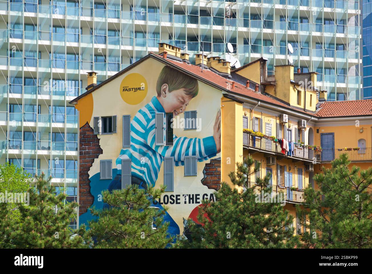 Mural on redeveloped local housing created by the artist Rosk for ...