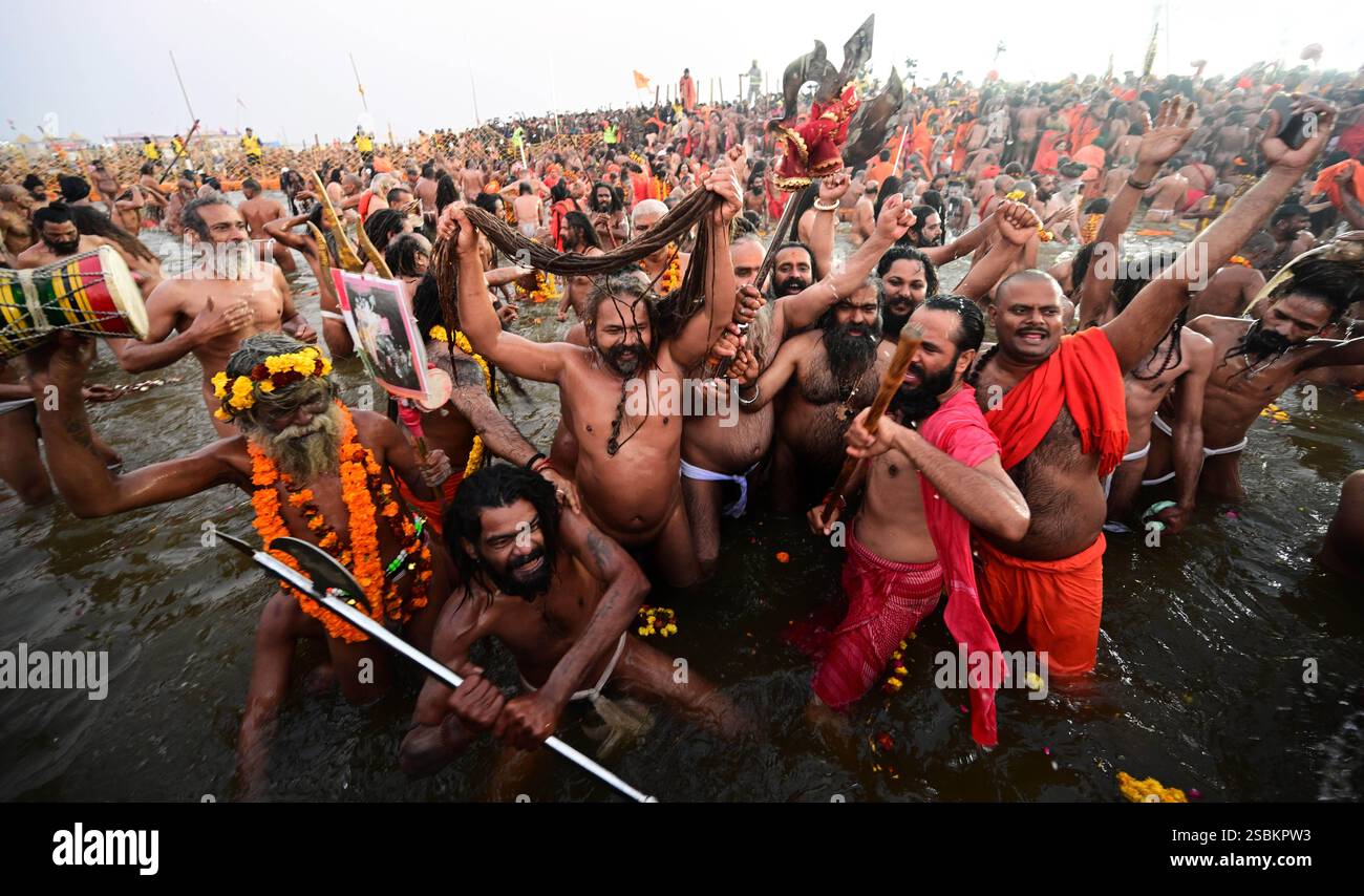 Prayagraj, India. 04th Feb, 2025. PRAYAGRAJ, INDIA - FEBRUARY 3: Naga ...