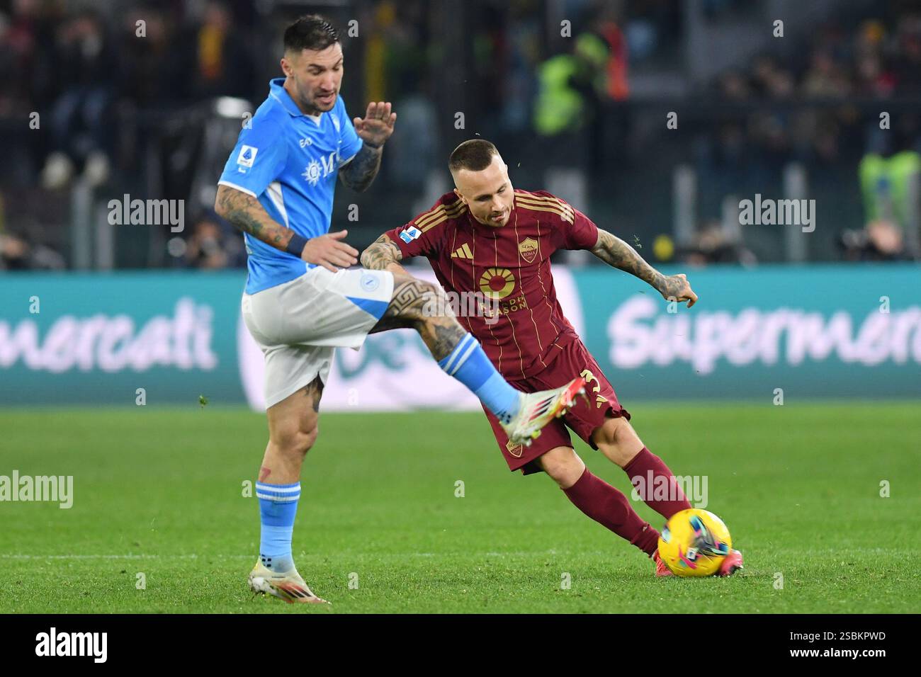 Rome, Lazio. 02nd Feb, 2025. Matteo Politano of SSC Napoli, Angelino of ...