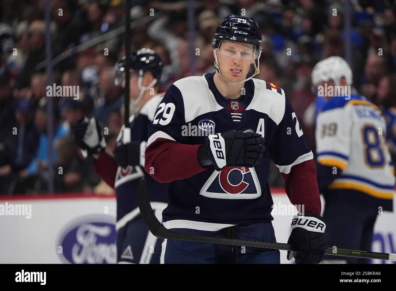 Colorado Avalanche center Nathan MacKinnon (29) in the second period of ...