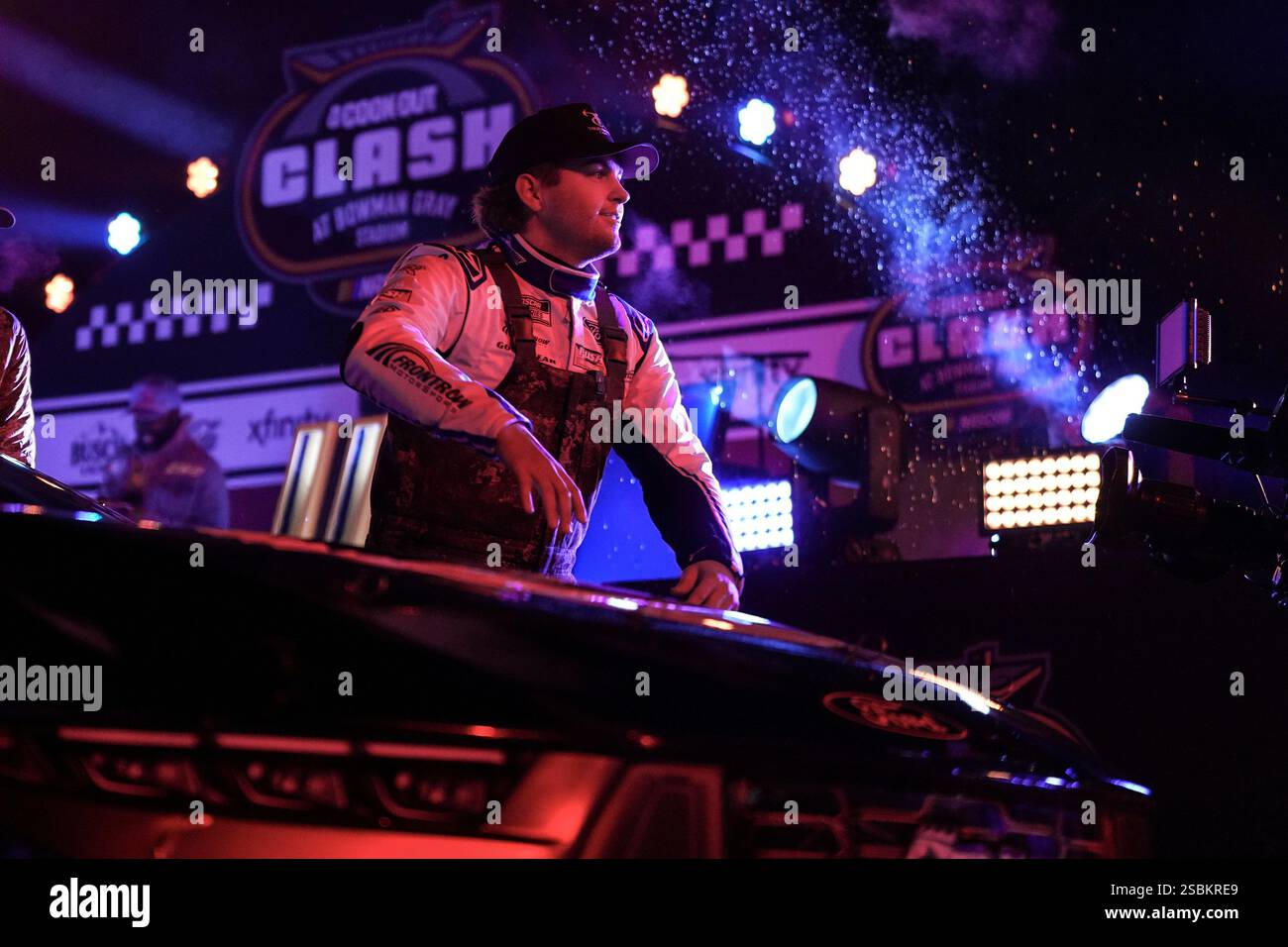 Driver Noah Gragson looks on prior to a NASCAR Cup Series auto race at ...