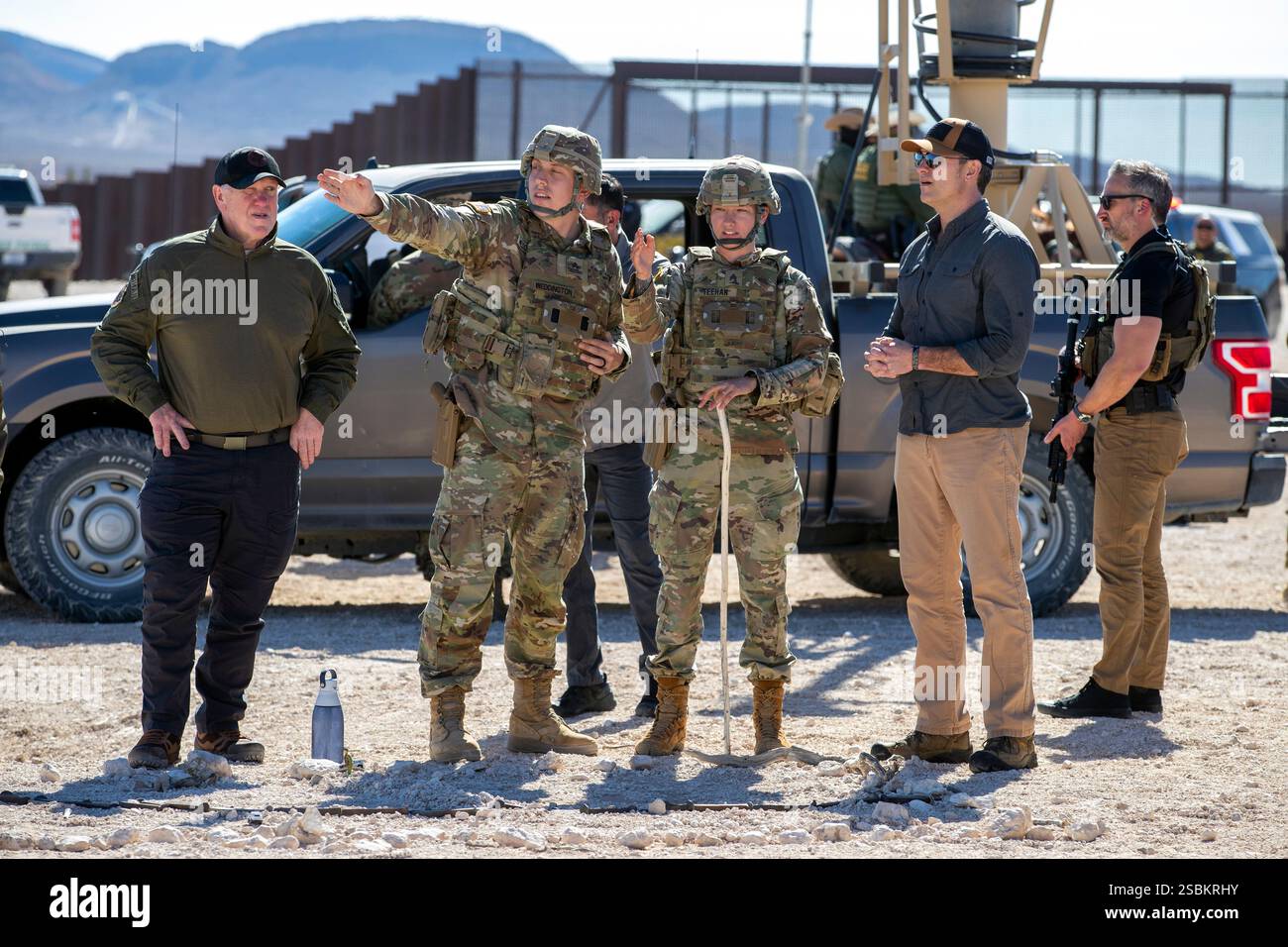 Defense Secretary Pete Hegseth, second from right, and Border czar Tom ...