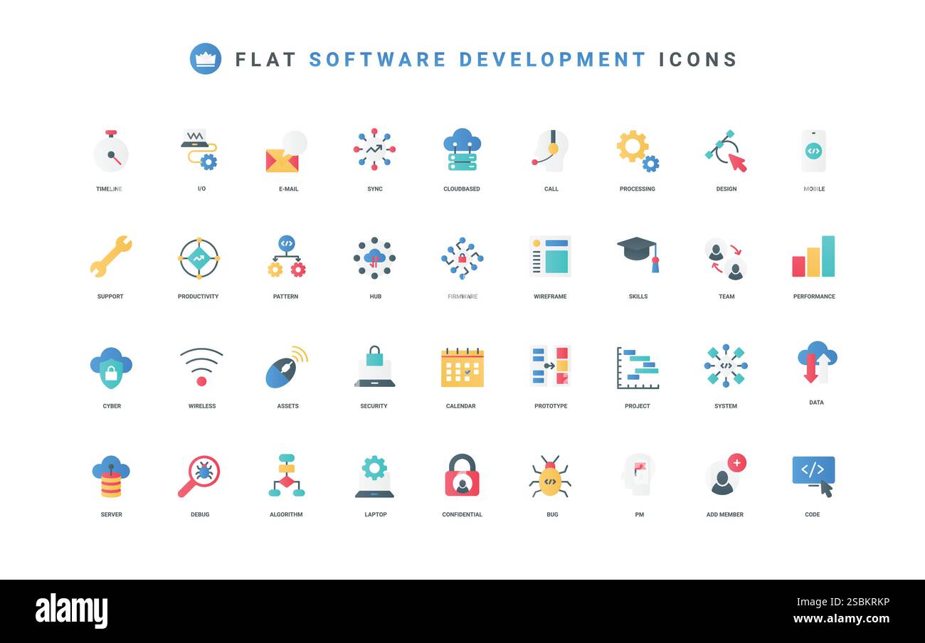 Software development, team work on digital project and code ...