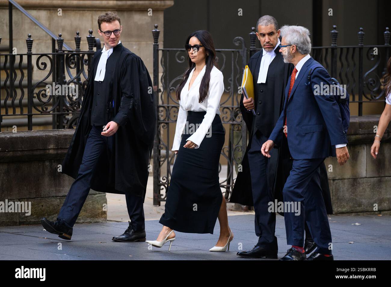 Former ABC journalist Antoinette Lattouf (centre) arrives at the Federal Court of Australia in ...