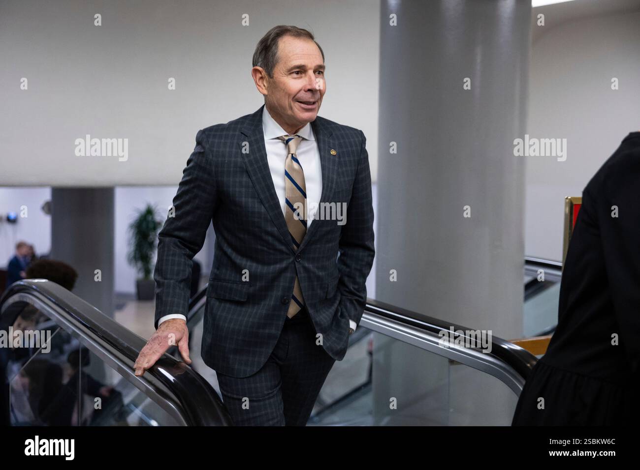 Sen. John Curtis (R-Utah) walks to a vote at the U.S. Capitol Feb. 3 ...