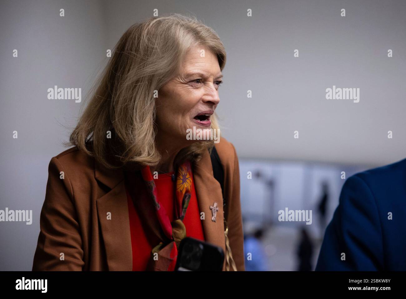 Sen. Lisa Murkowski (R-Alaska) walks to a vote at the U.S. Capitol Feb ...